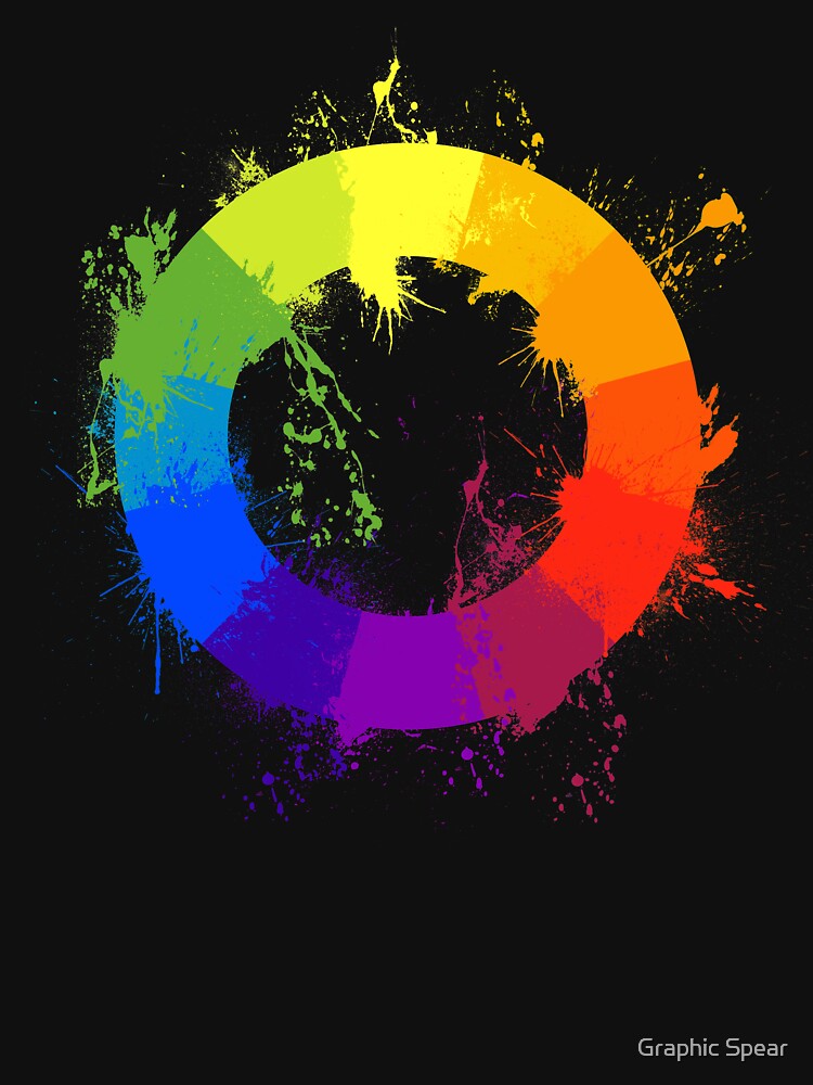 "Color wheel" T-shirt for Sale by seriousGEO | Redbubble | colorwheel t ...