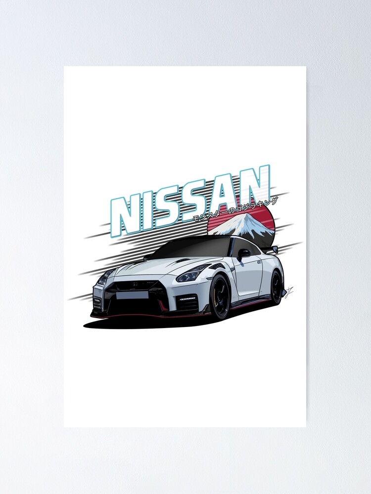"Nissan GT-R R35 Nismo - Godzilla | Japanischer Rennwagen" Poster von ...