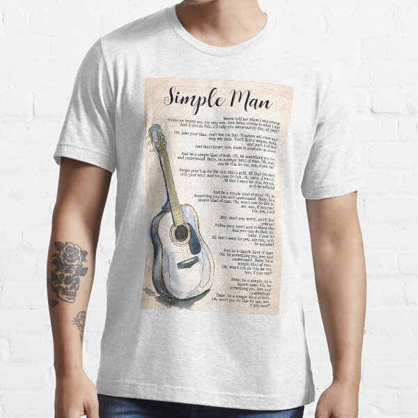 "Simple Man Lyrics Poster, Lynyrd Skynyrd Song Lyrics Poster, Song ...