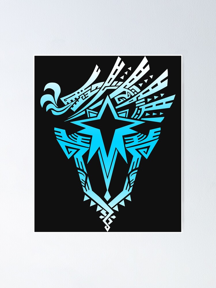 "Monster hunter world iceborne logo (blue)" Poster for Sale by ...