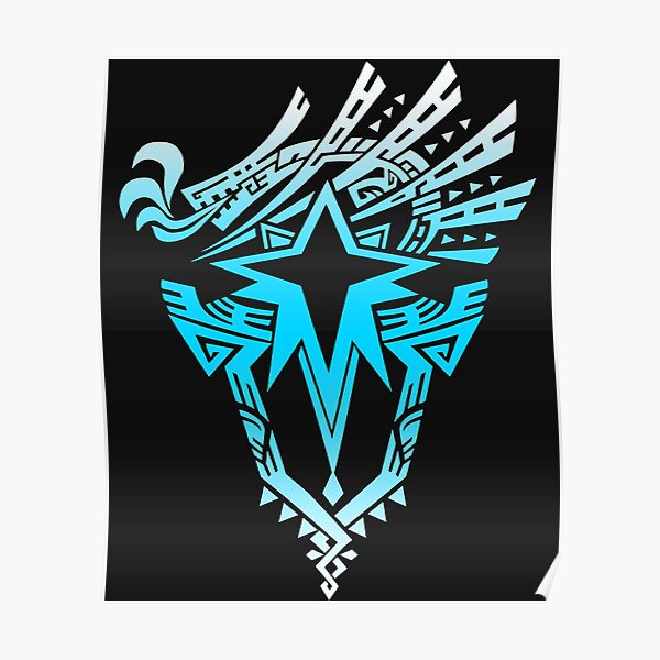 "Monster hunter world iceborne logo (blue)" Poster for Sale by ...