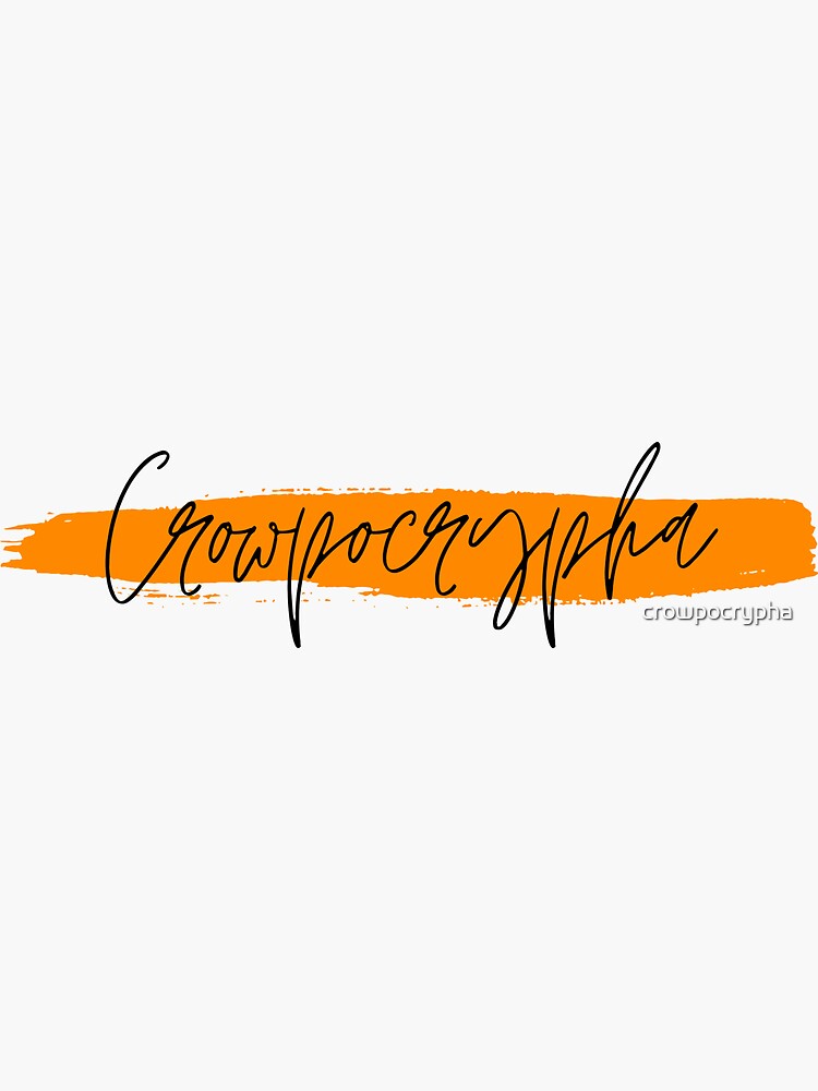 "Crowpocrypha" Sticker for Sale by crowpocrypha | Redbubble