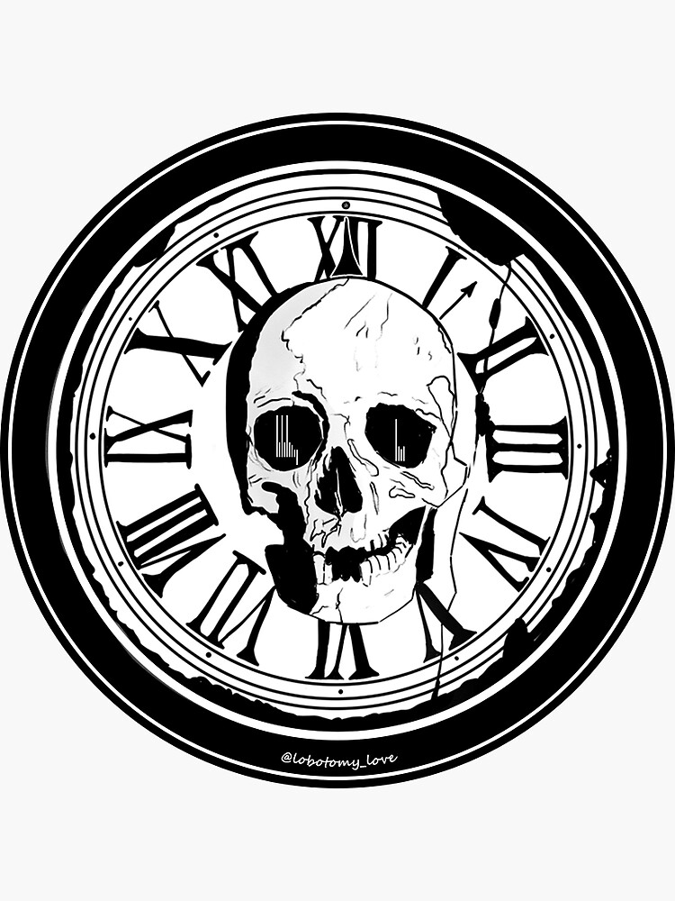 "Death Clock" Sticker by LobotomyLove | Redbubble