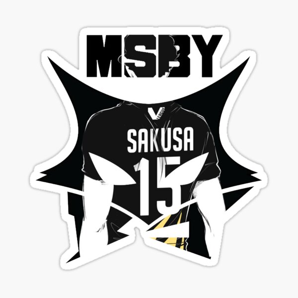 " HAIKYUU SAKUSA KIYOOMI MSBY BLACK JACKALS #15" Sticker for Sale by EN ...