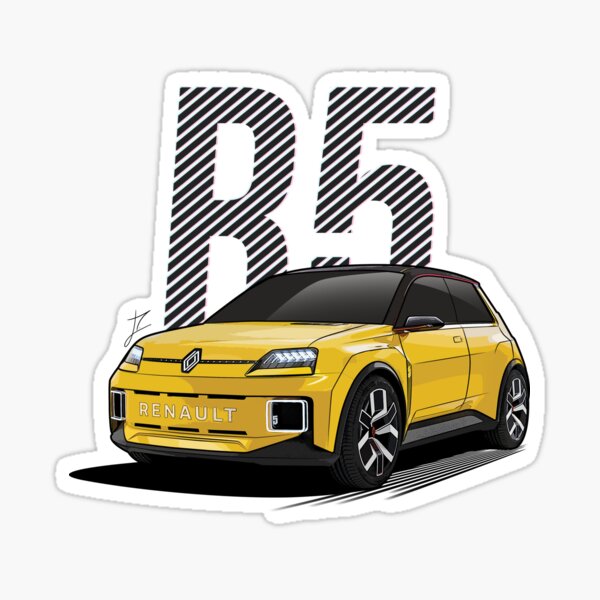 "Renault 5 / Super 5 / R5 - French sports electric car" Sticker by ...