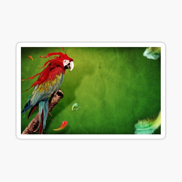 "Parrot art" Sticker for Sale by Wildtrees | Redbubble