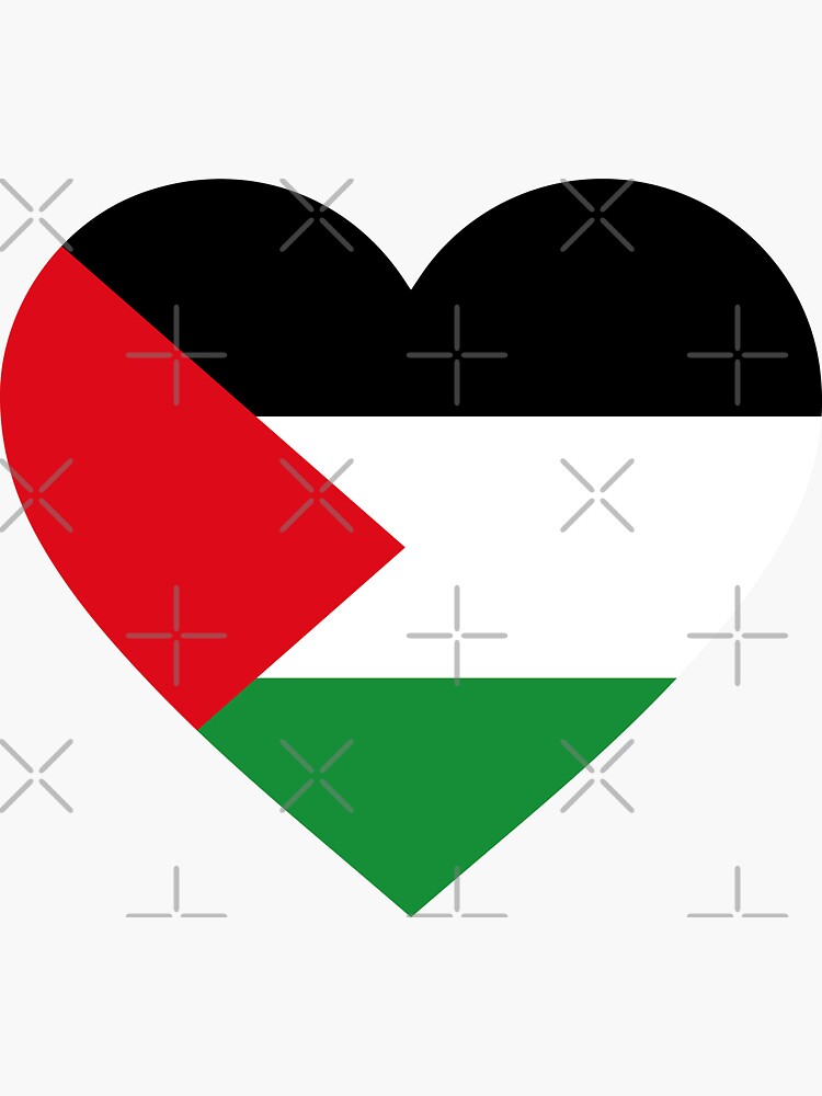"Palestine Flag Love Heart" Sticker for Sale by MagiqueStickers | Redbubble