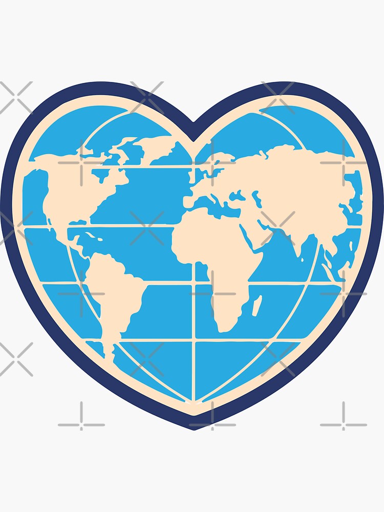 "Earth Heart (HEARTH)" Sticker by Dvaarka | Redbubble
