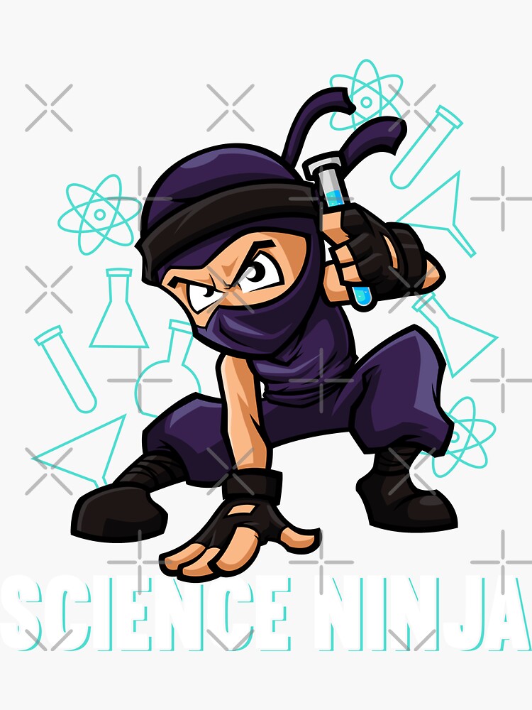 "Science Ninja Scientists Science Teacher Nerd" Sticker by anziehend ...