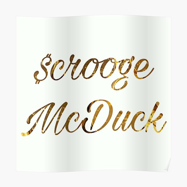 "Scrooge McDuck Signature" Poster for Sale by avatarhay | Redbubble