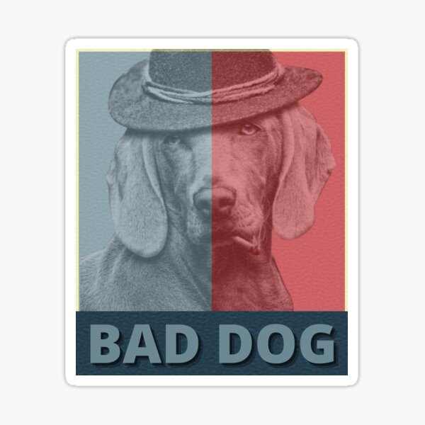 "Bad Dog" Sticker by Amlir | Redbubble