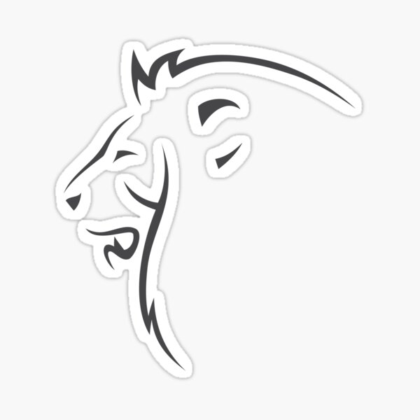 "lion logo" Sticker for Sale by waseemkiwan | Redbubble
