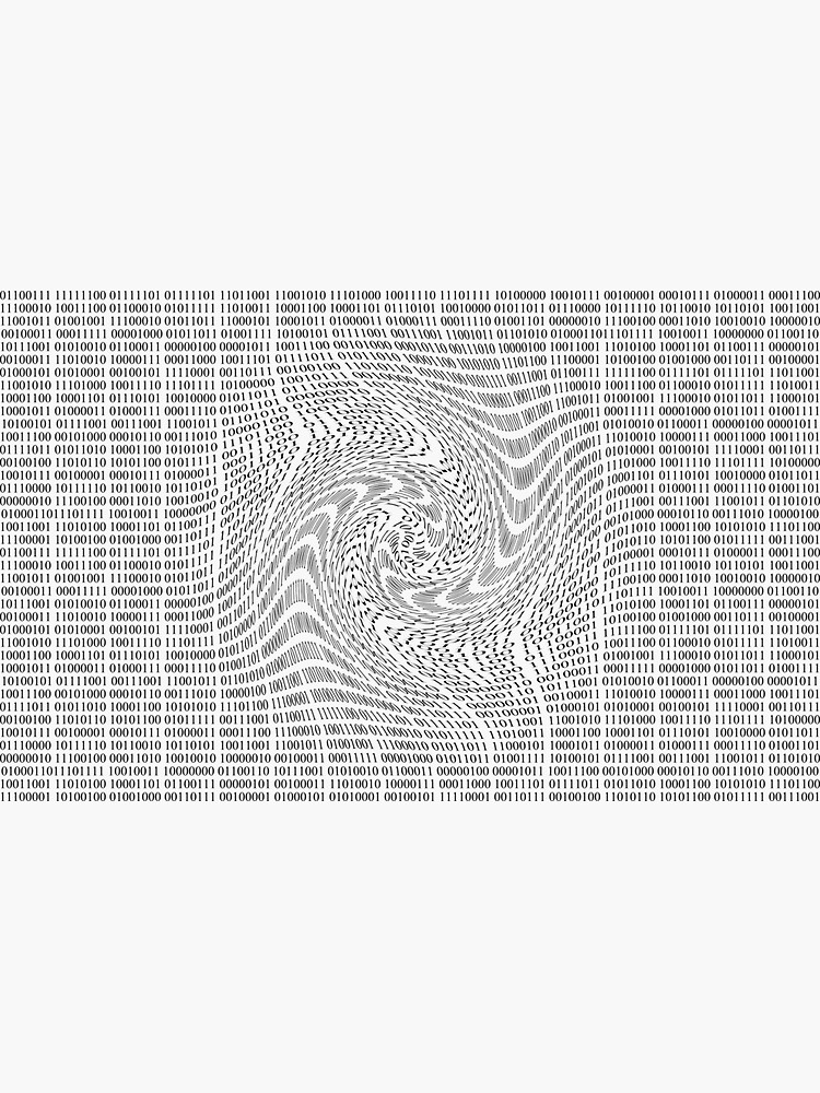 "Binary" Sticker for Sale by Zip-Zup | Redbubble