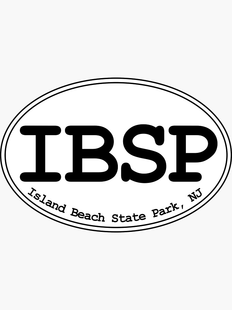 "IBSP - Island Beach State Park Oval Design" Sticker for Sale by ...