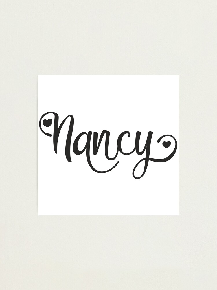 Lámina fotográfica for Sale con la obra «Nombre de Nancy, Caligrafía de ...