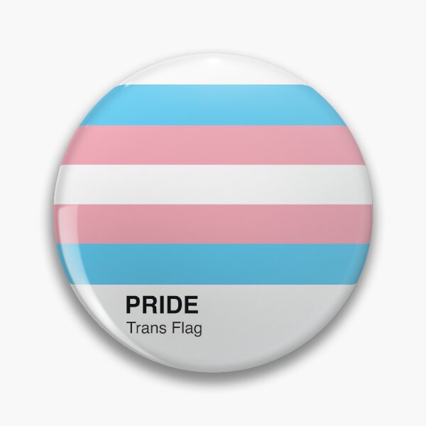 "Pantone Transgender Pride Flag" Pin by CrownMaru | Redbubble