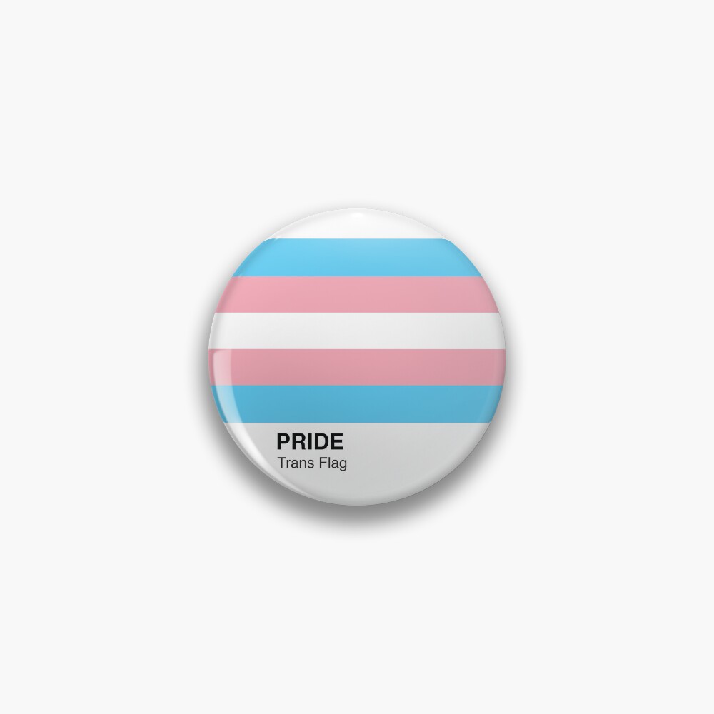 "Pantone Transgender Pride Flag" Pin by CrownMaru | Redbubble