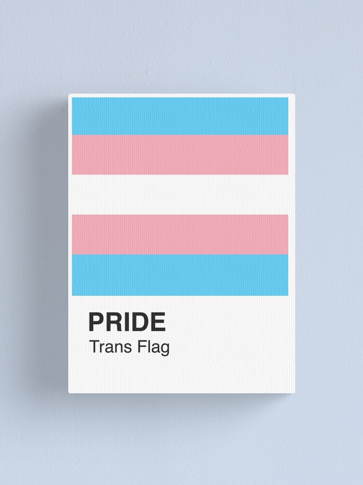 "Pantone Transgender Pride Flag" Canvas Print for Sale by CrownMaru ...
