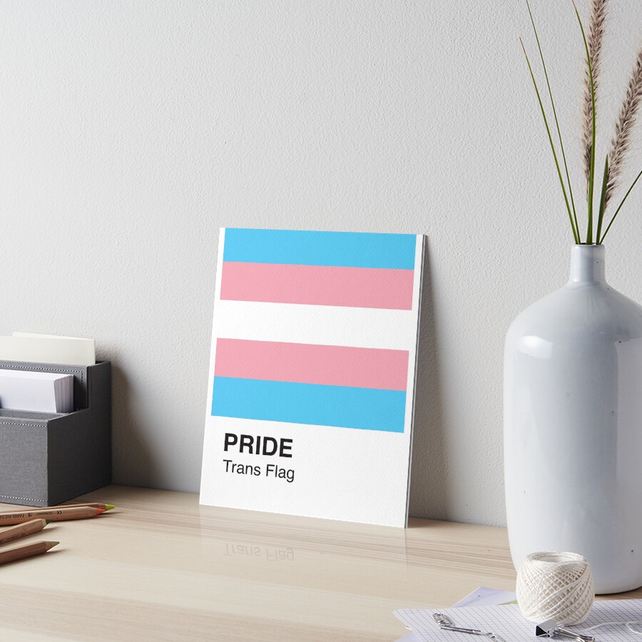 "Pantone Transgender Pride Flag" Art Board Print by CrownMaru | Redbubble