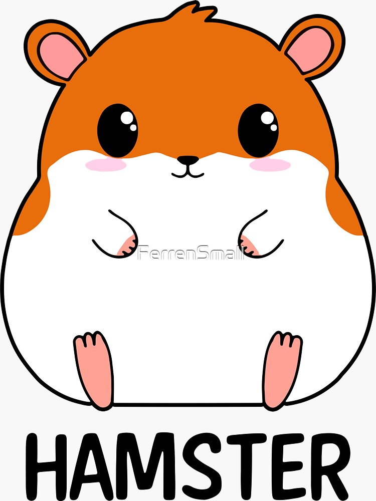 "Cute Fat Hamster Chibi" Sticker by FerrenSmall | Redbubble