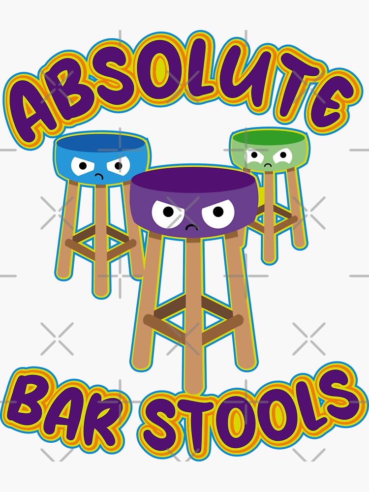 "Absolute Bar Stools" Sticker by rampad1 | Redbubble