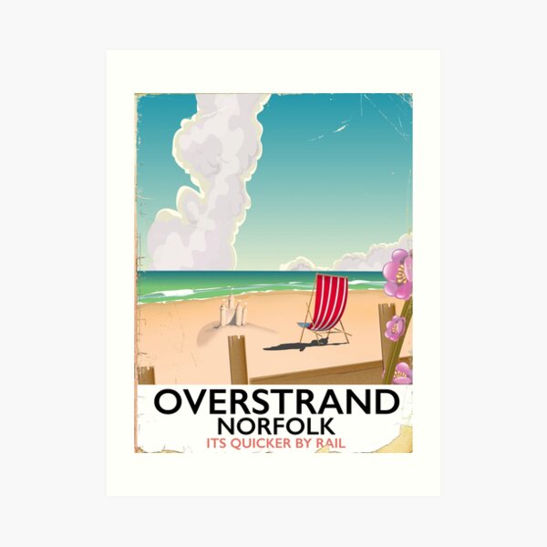 "Overstrand Norfolk Beach travel poster" Art Print for Sale by ...