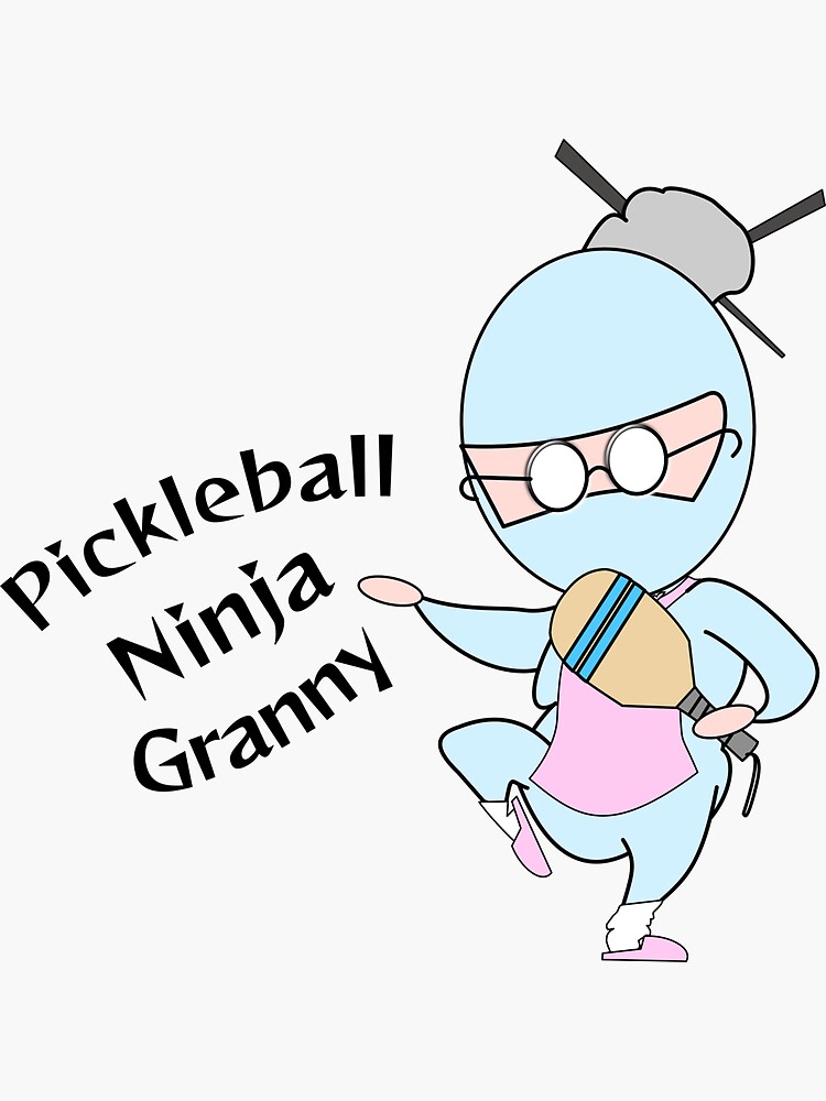 "Funny Pickleball Ninja Granny" Sticker for Sale by MyJojoBean | Redbubble