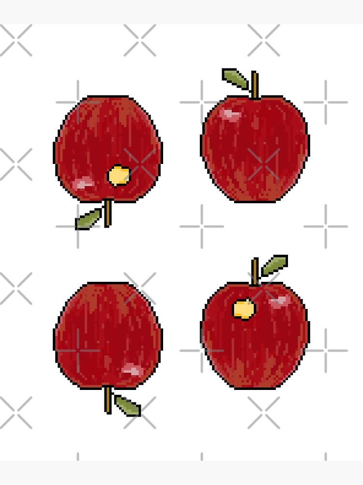 "Apples Pixel Art Pattern" Poster by jebi-garden | Redbubble