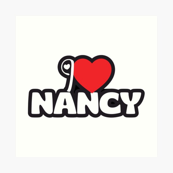 Lámina artística «Amo a Nancy, caligrafía de Nancy, regalo para Nancy ...