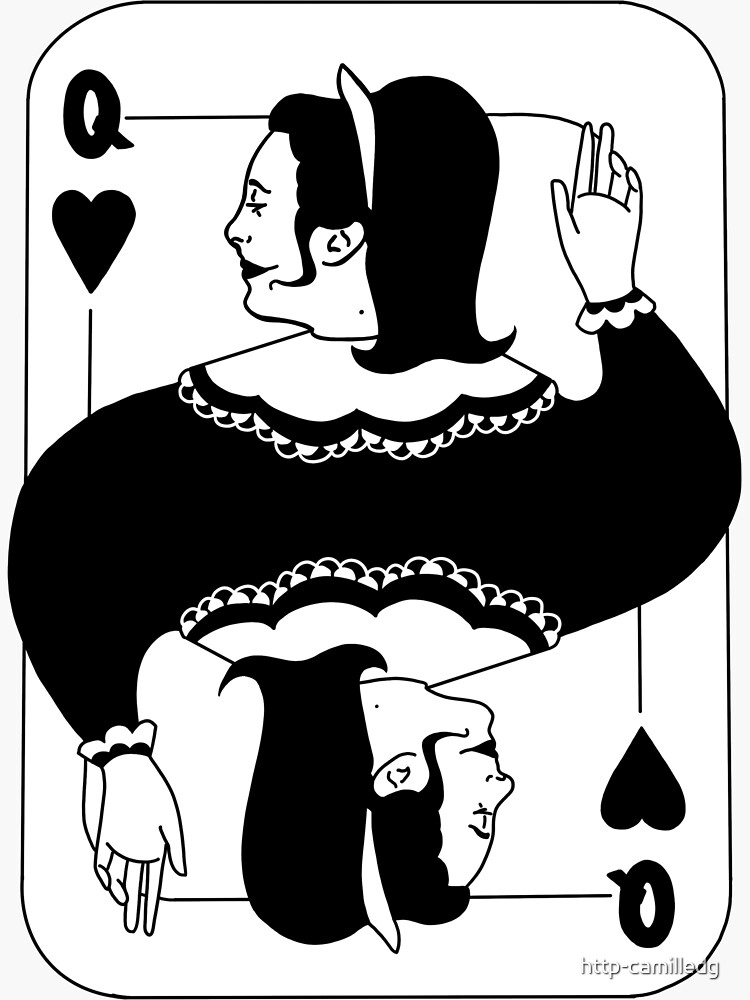Queen Card Sticker By Camilledg Redbubble