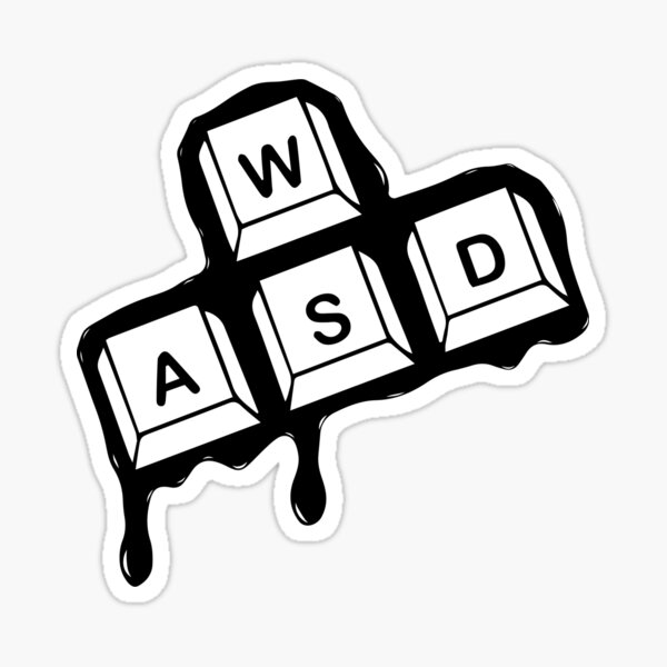"Liquid wasd" Sticker for Sale by OceanSetups | Redbubble