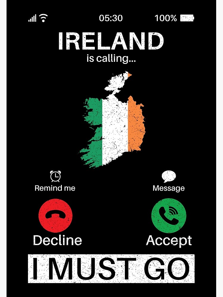"Ireland Is Calling I Must Go: Ireland Home Calling - Vintage Flag ...