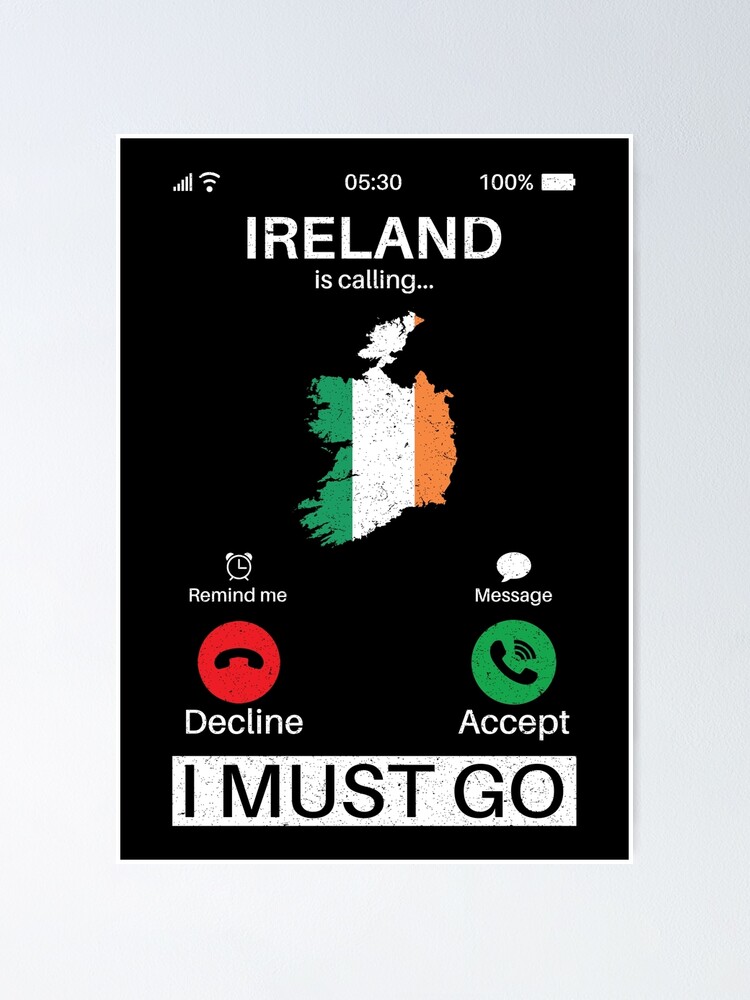 "Ireland Is Calling I Must Go: Ireland Home Calling - Vintage Flag ...