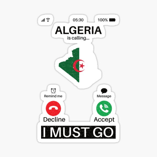 "Algeria Is Calling I Must Go: Algeria Home Calling - Vintage Flag ...