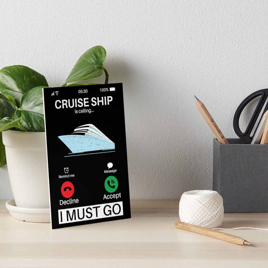 "Cruise Ship Is Calling I Must Go: Vintage Funny Sailor Sailing Yacht ...