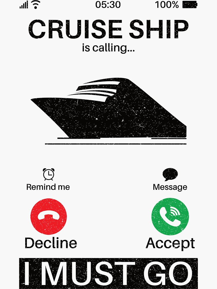 "Cruise Ship Is Calling I Must Go: Vintage Funny Sailor Sailing Yacht ...
