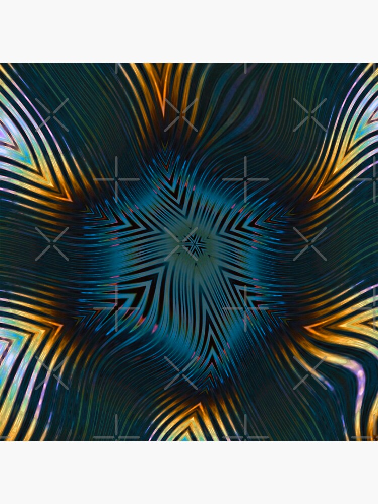 "Fallen Star | Distorted Fractal Space Art" Sticker for Sale by ...