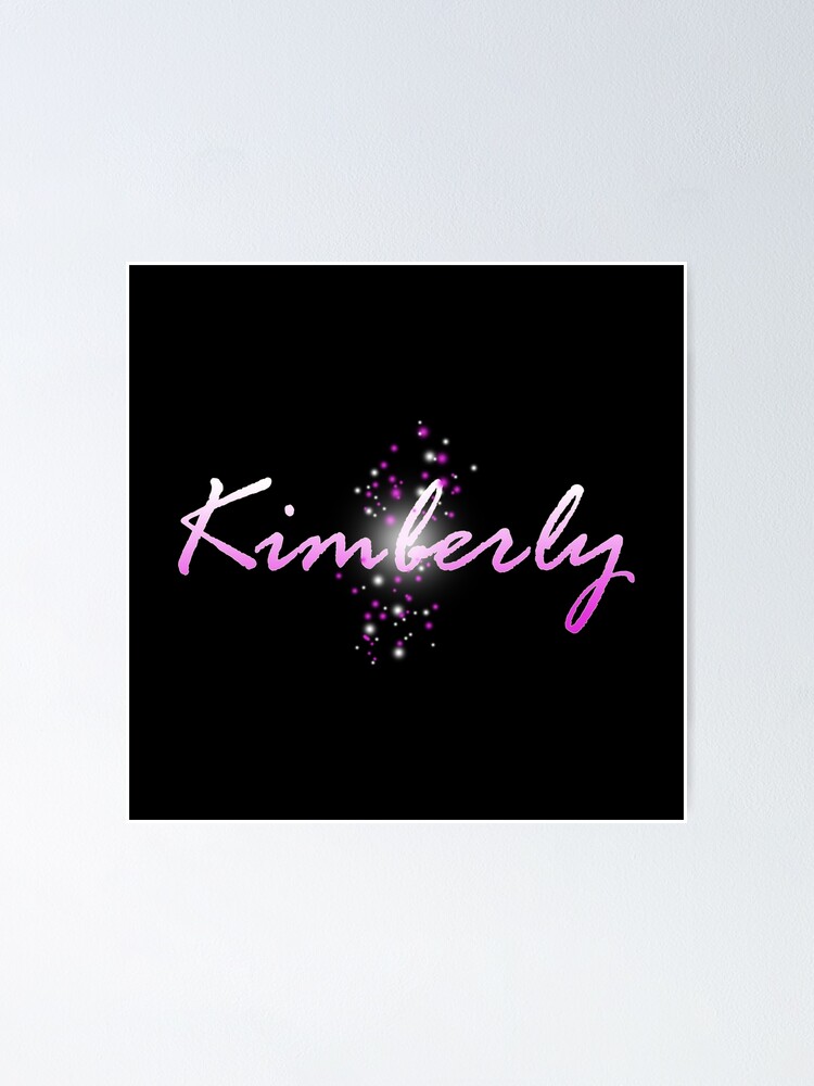 "Sparkly Kimberly Black Background" Poster for Sale by craig777red ...