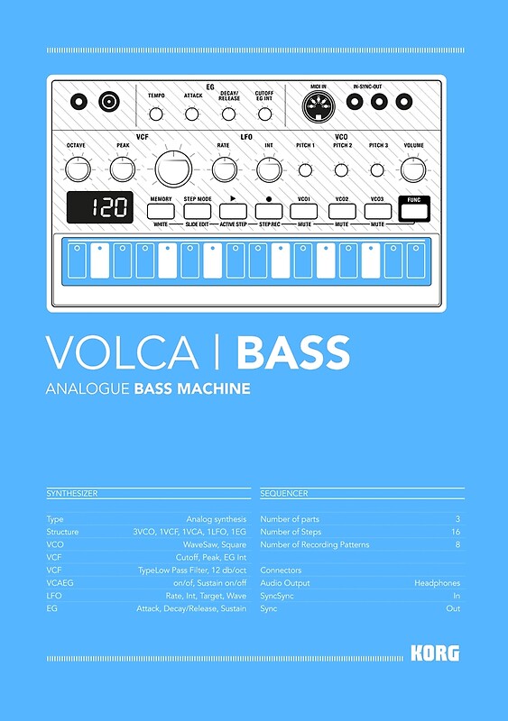 "Korg Volca Bass" by Esquise | Redbubble