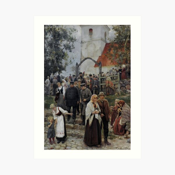 "Janis Rozentals After Church" Art Print by pdgraphics | Redbubble