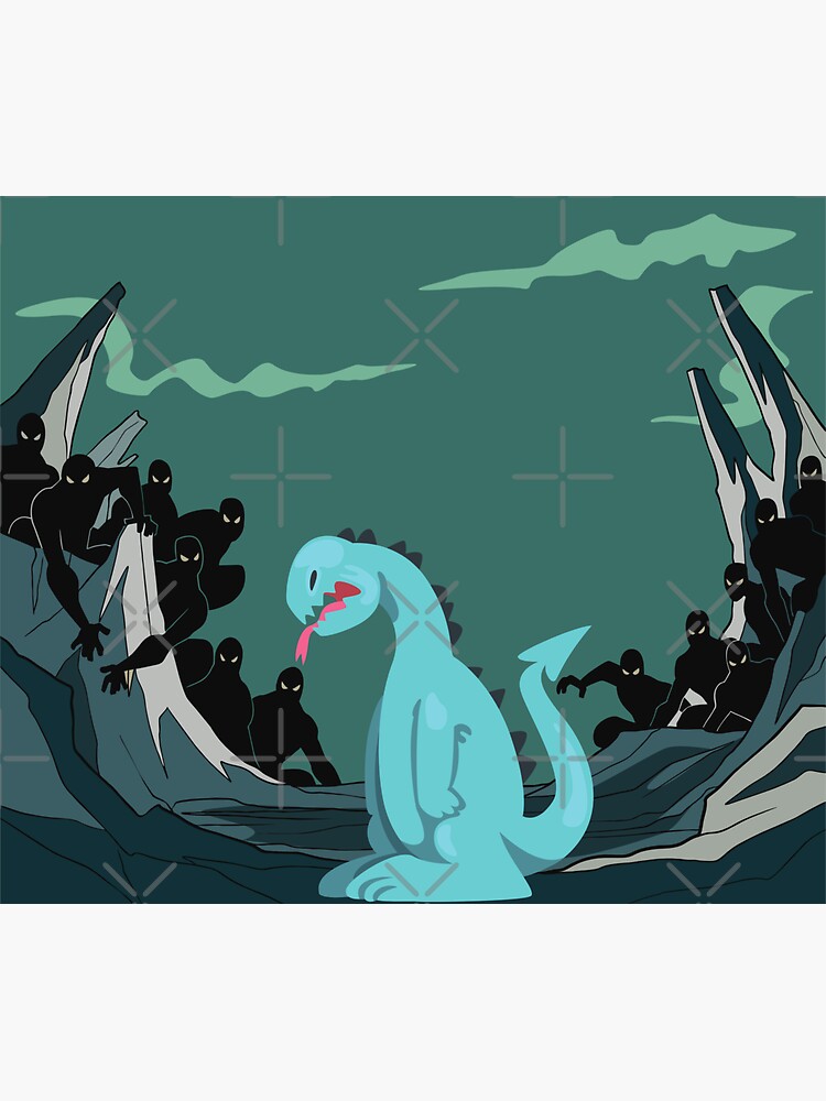 "Hunted Dragon" Sticker by RubtifyWonders | Redbubble