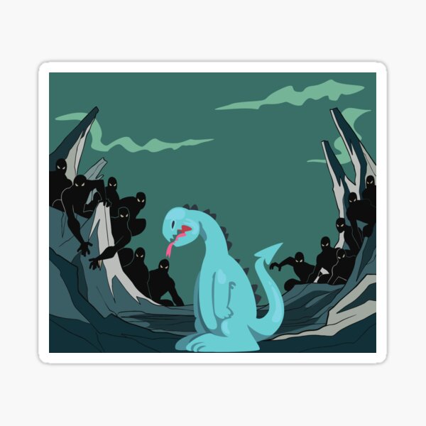 "Hunted Dragon" Sticker by RubtifyWonders | Redbubble