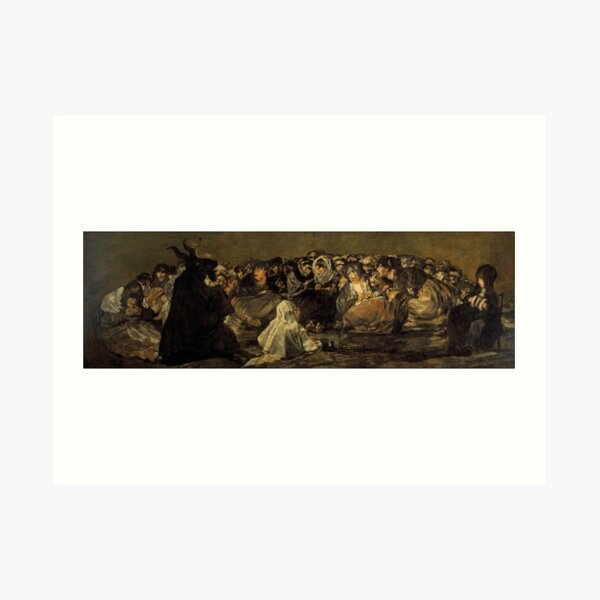 "Witches' Sabbath (The Great He-Goat) by Francisco Goya" Art Print by ...