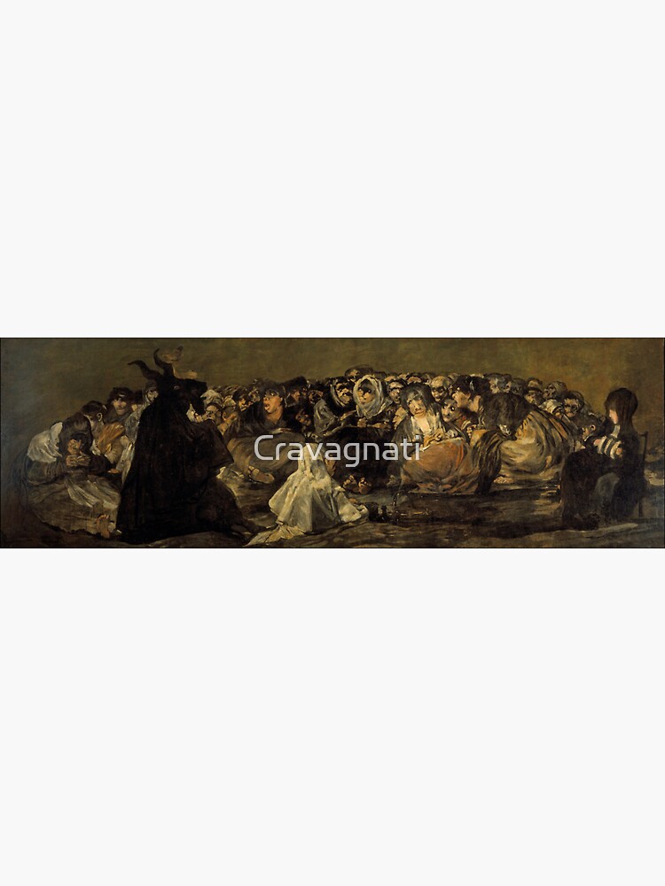 "Witches' Sabbath (The Great He-Goat) by Francisco Goya" Sticker by ...