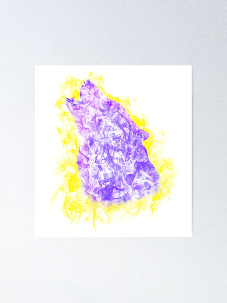 "Colorful Howling Wolf | Abstract Smoke Effect | Double Exposure ...