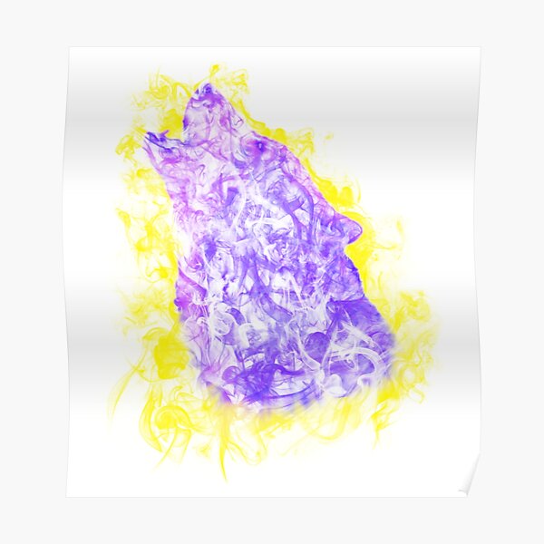 "Colorful Howling Wolf | Abstract Smoke Effect | Double Exposure ...