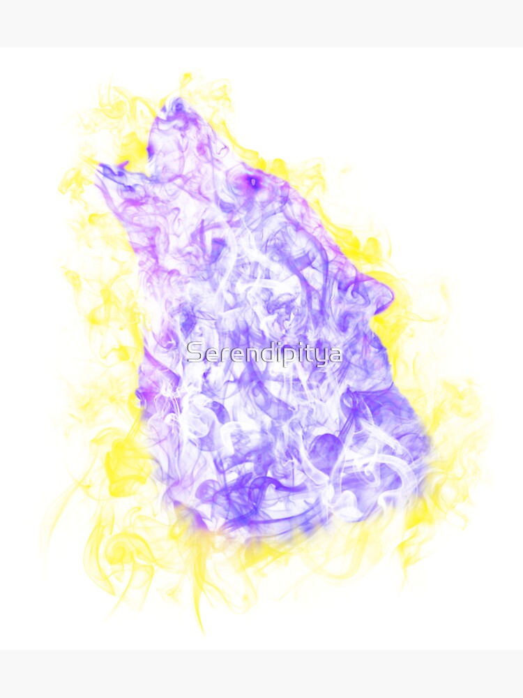 "Colorful Howling Wolf | Abstract Smoke Effect | Double Exposure ...