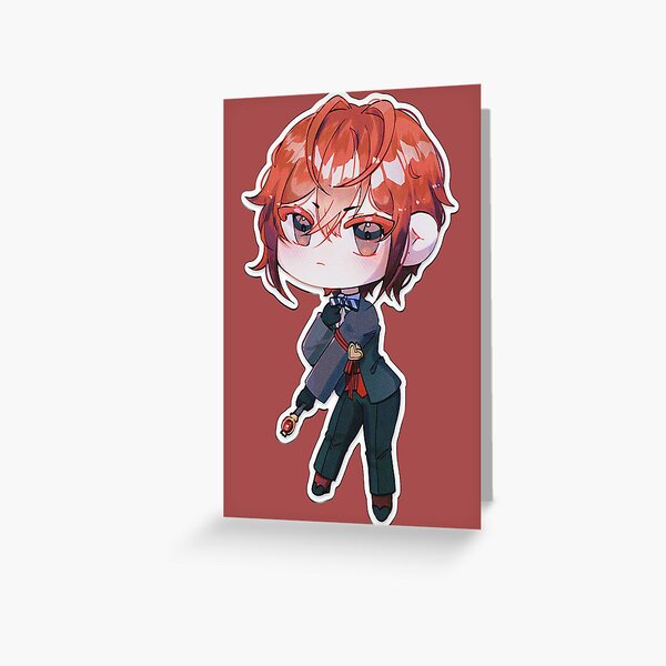 "riddle rosehearts twisted wonderland twst chibi sticker" Greeting Card ...