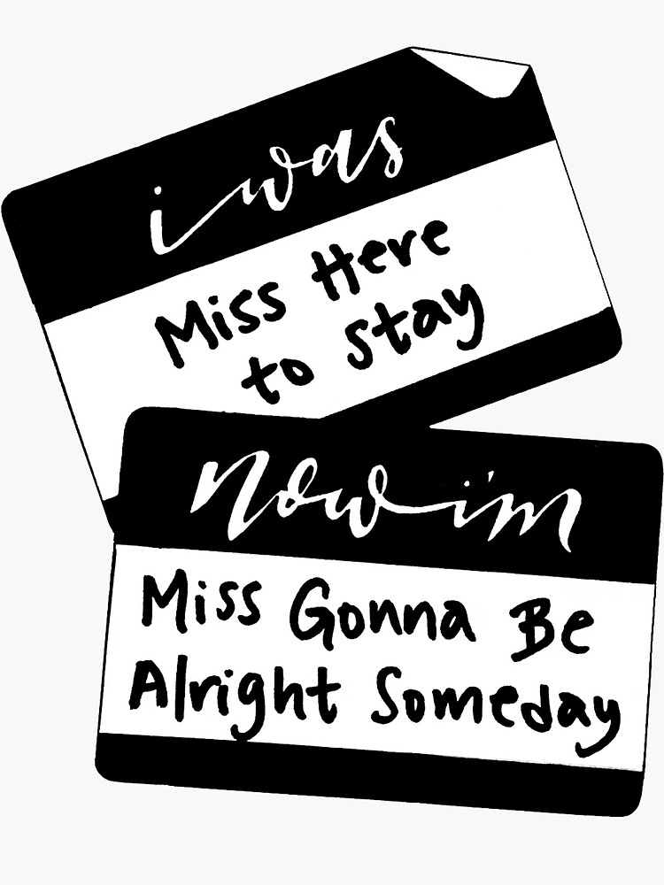 "Taylor Swift "Mr. Perfectly Fine" Lyric" Sticker by sizzyyyyy | Redbubble