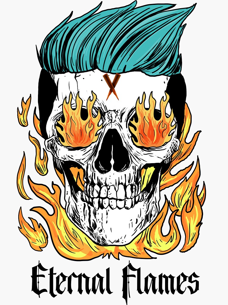"Eternal Flames" Sticker for Sale by Afrikotees | Redbubble